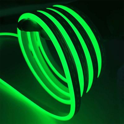 China Waterproof IP65 Green LED Neon Rope Light No Fragile 12V LED Flexible Tube Lights for sale