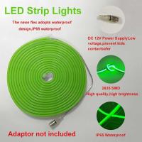 China Waterproof IP65 Green LED Neon Rope Light No Fragile 12V LED Flexible Tube Lights for sale