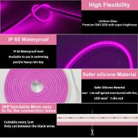 China 1cm Cutting IP65 LED Neon Rope Light 12V Flexible Silica Gel Pink Rope Light for sale