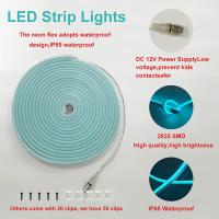 China Lake Blue 5X12mm Silicone LED Neon Flex Waterproof IP65 Flexible Neon Rope Light for sale