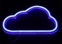 China Bright Blue Cloud Led Neon Light Signs , Neon Bar Signs For Home Acrylic PVC Shell for sale