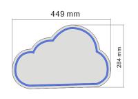 China Bright Blue Cloud Led Neon Light Signs , Neon Bar Signs For Home Acrylic PVC Shell for sale