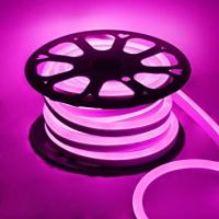 China Led Pink Neon Tube Light , IP65 Waterproof SMD2835 LED Neon Rope Light Flex Tube for sale