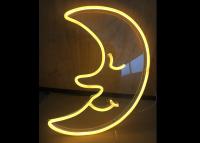 China Moon LED Neon Signs Neon Sign Light For Club / Canteen Warm White Color for sale