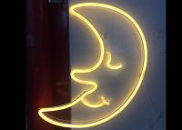 China Moon LED Neon Signs Neon Sign Light For Club / Canteen Warm White Color for sale