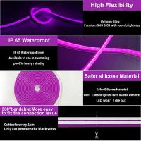 China Indoors Outdoors LED Neon Flex Strip SMD2835 LEDs 12V Waterproof Flexible Silicone Body for sale