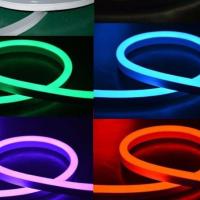 China RGB Led Flexible Neon Lights For Bedroom / Garden PWM Signal Control Style for sale