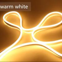 China Waterproof Flexible LED Neon Flex Strip Warm White 12V DC Durable Easy Installation Cuttable Suitable Indoor Outdoor for sale