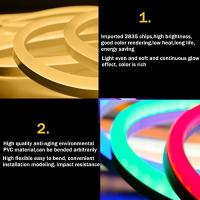 China Super Brightness Led Ultra Thin Neon Flex Rope Light Waterproof Resistant for sale