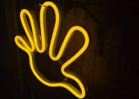 China Yellow gestures led Neon Signs for cafe shop / retail /Shipping mall for sale