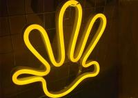 China Yellow gestures led Neon Signs for cafe shop / retail /Shipping mall for sale