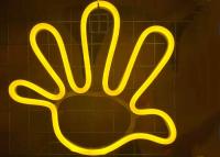 China Yellow gestures led Neon Signs for cafe shop / retail /Shipping mall for sale