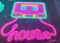 China Transparent Acrylic 200cm EU Plug LED Neon Signs for sale