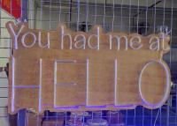 China EU Plug 10cm 12VDC Led Neon Signs For Sweethearts for sale