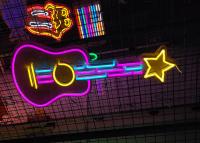 China 200cm 12VDC Guitar Led Neon Sign For Tavern Background Wall for sale