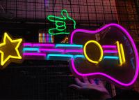 China 200cm 12VDC Guitar Led Neon Sign For Tavern Background Wall for sale