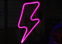 China Lightning Bolt Neon Sign Remote Control Lightning LED Neon Signs Big Size Handmade Visual Artwork Home Wall Decor Light for sale