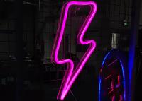 China Lightning Bolt Neon Sign Remote Control Lightning LED Neon Signs Big Size Handmade Visual Artwork Home Wall Decor Light for sale