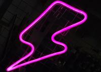 China Lightning Bolt Neon Sign Remote Control Lightning LED Neon Signs Big Size Handmade Visual Artwork Home Wall Decor Light for sale