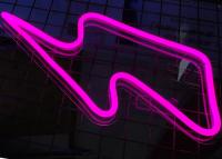 China Lightning Bolt Neon Sign Remote Control Lightning LED Neon Signs Big Size Handmade Visual Artwork Home Wall Decor Light for sale