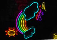 China rainbow Custom neon sign led silica gel acrylic board  handmade fashion lighting for sale