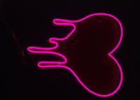 China Vasten pink melt heart neon sign 12V silica gel  led neon sign for sale