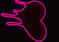 China Vasten pink melt heart neon sign 12V silica gel  led neon sign for sale