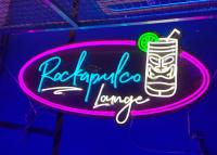 China Lounge 10cm Acrylic Neon Light Sign Square Backboard for sale