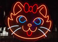 China Vasten Cat Custom Led Neon Signs 200cm For Amusement Park for sale