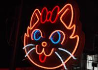 China Vasten Cat Custom Led Neon Signs 200cm For Amusement Park for sale