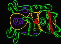 China RGB Color Fortune Cat Neon Bar Signs Lighting Board Business Gift for sale