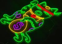 China RGB Color Fortune Cat Neon Bar Signs Lighting Board Business Gift for sale