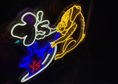 China Snoopy dog Custom Made Neon Signs Handmade neon lighing tube  board for sale