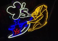 China Snoopy dog Custom Made Neon Signs Handmade neon lighing tube  board for sale