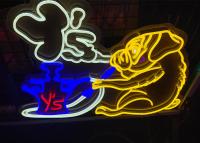China Snoopy dog Custom Made Neon Signs Handmade neon lighing tube  board for sale