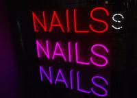China 200cm Nail Logo Letter Led Neon Flex Sign EU Plug Custom Neon Bar Signs for sale