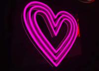 China No Fragile Pink Heart RGB LED Neon Flex Married Party Dimmable for sale
