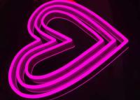 China No Fragile Pink Heart RGB LED Neon Flex Married Party Dimmable for sale