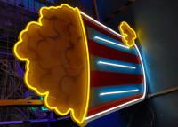 China Popcorn Cinema Billboard  LED Neon Flex Sign Lighting Display Cuttable for sale