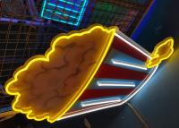China Popcorn Cinema Billboard  LED Neon Flex Sign Lighting Display Cuttable for sale