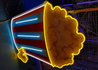 China Popcorn Cinema Billboard  LED Neon Flex Sign Lighting Display Cuttable for sale