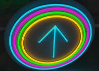 China EU Plug Road Sign Silica Gel Billboard Mark Lighting 14 Colors for sale