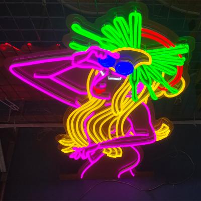 China Silica Gel Indians Image Led Neon Flex Sign Artcraft Acrylic Plate for sale