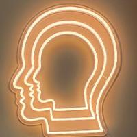 China Cuttable Warm White Brain RGB Neon Sign 13.7in Silica Gel Neon Light for sale