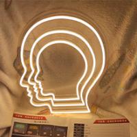 China Cuttable Warm White Brain RGB Neon Sign 13.7in Silica Gel Neon Light for sale