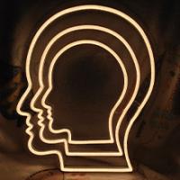 China Cuttable Warm White Brain RGB Neon Sign 13.7in Silica Gel Neon Light for sale