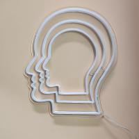 China Cuttable Warm White Brain RGB Neon Sign 13.7in Silica Gel Neon Light for sale