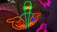 China Custom Aliens neon sign 12v silica gel led neon sign waterproof signage for sale
