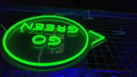China Custom go green  neon sign USA lighting logo led neon letter for sale