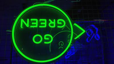 China Custom go green  neon sign USA lighting logo led neon letter for sale